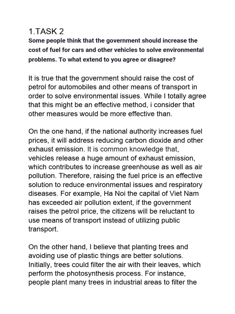 1.task 2 | PDF | Air Pollution | Exhaust Gas