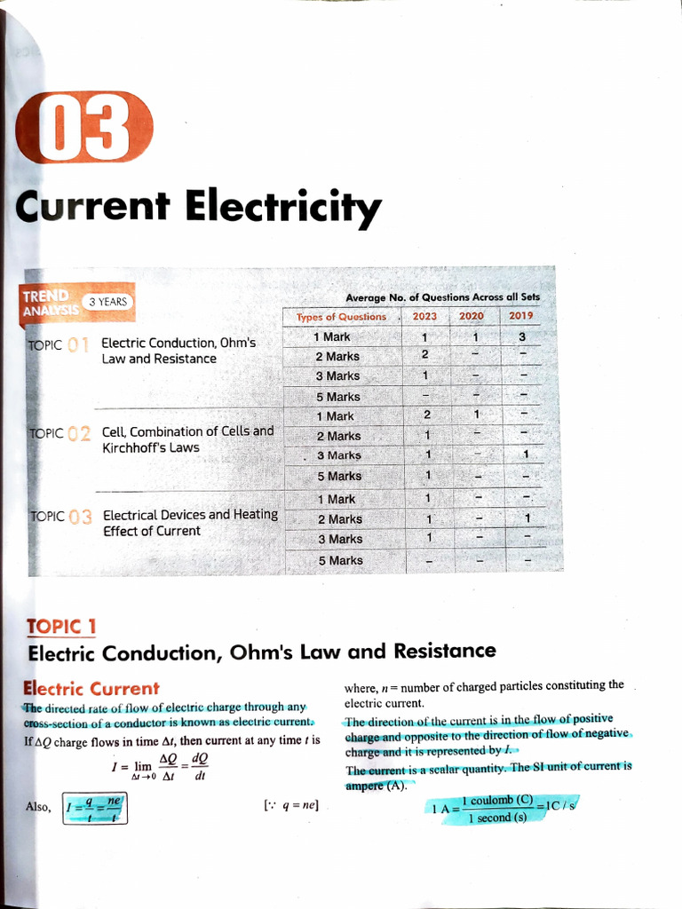 3. Current Electricity | PDF