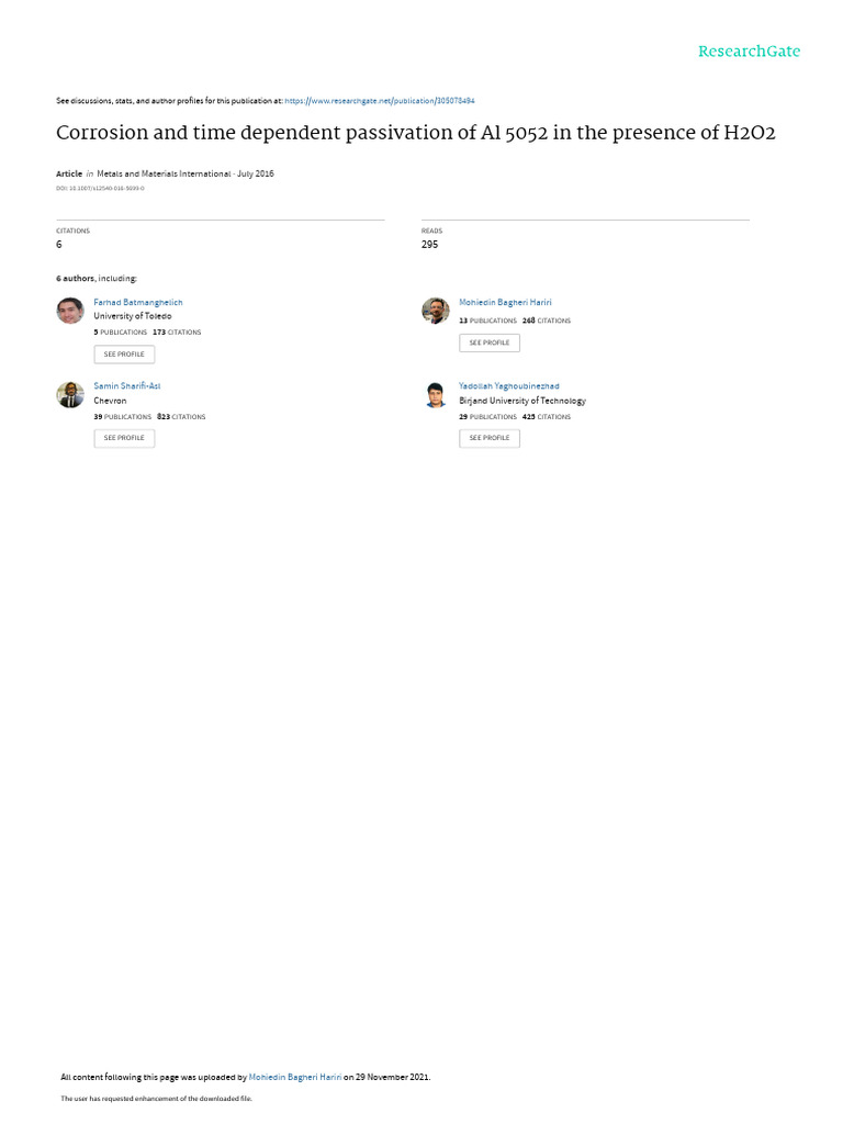 Comparison of Passivation With Other Al Alloy | PDF | Corrosion ...