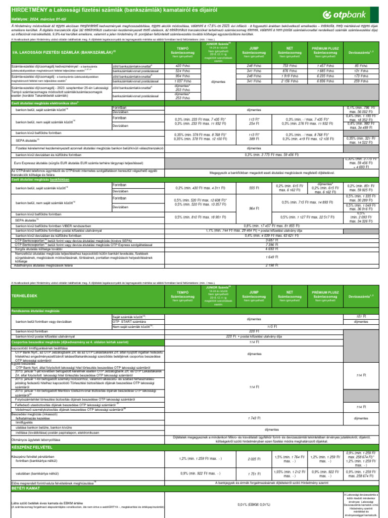 LAK Bankszamlak H 20240301 | PDF