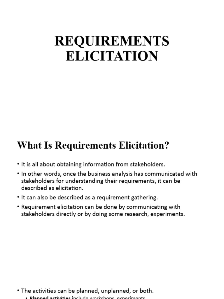 Requirements Elicitation-1 | PDF | Focus Group | Brainstorming