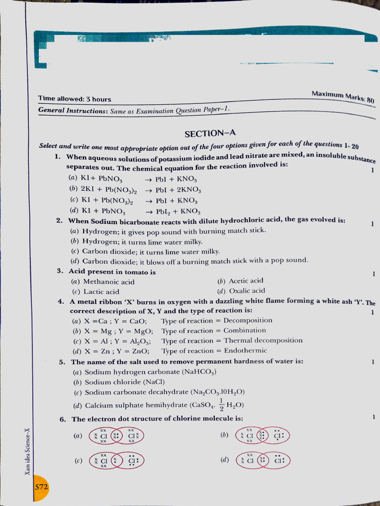 Science Practice Paper | PDF