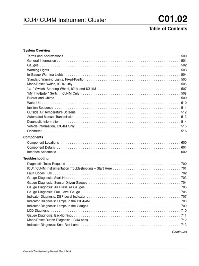 ICU4 - ICU4M Instrument Cluster | PDF