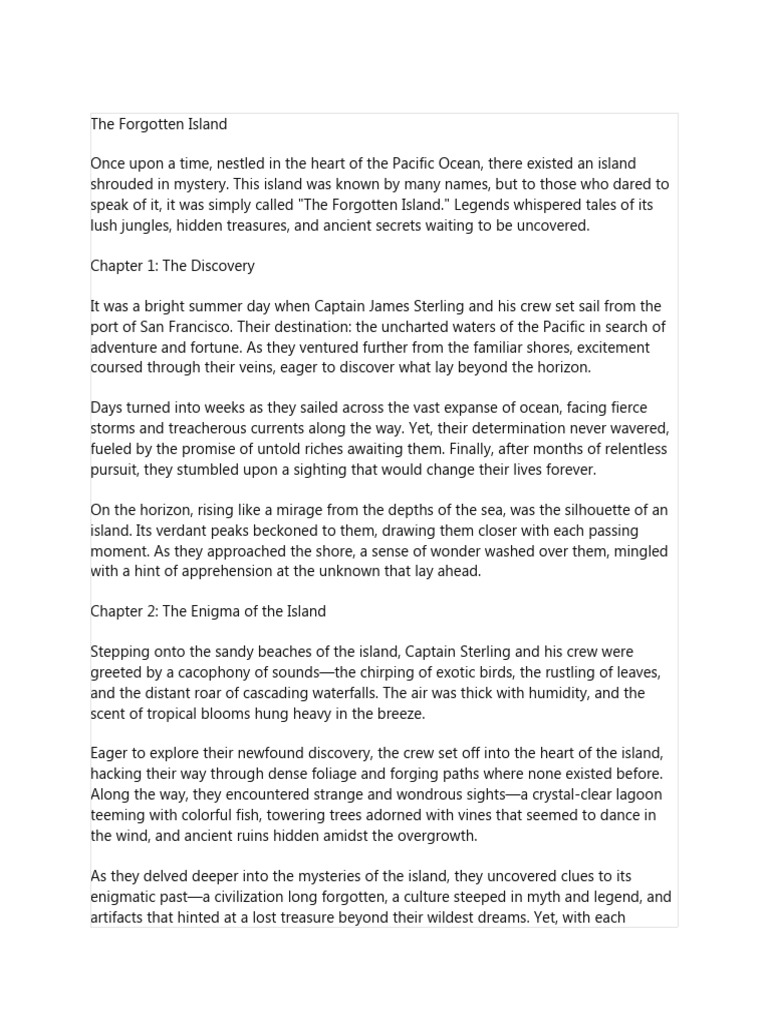 The Forgotten Island | PDF