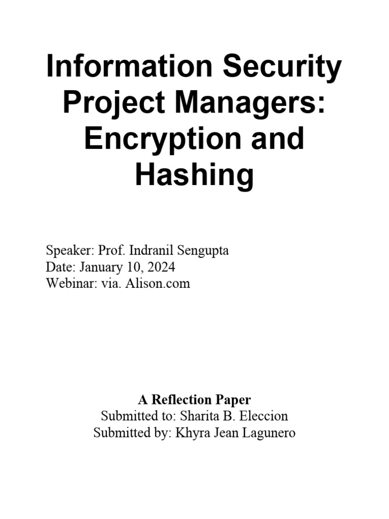 Information Security Project Managers | PDF