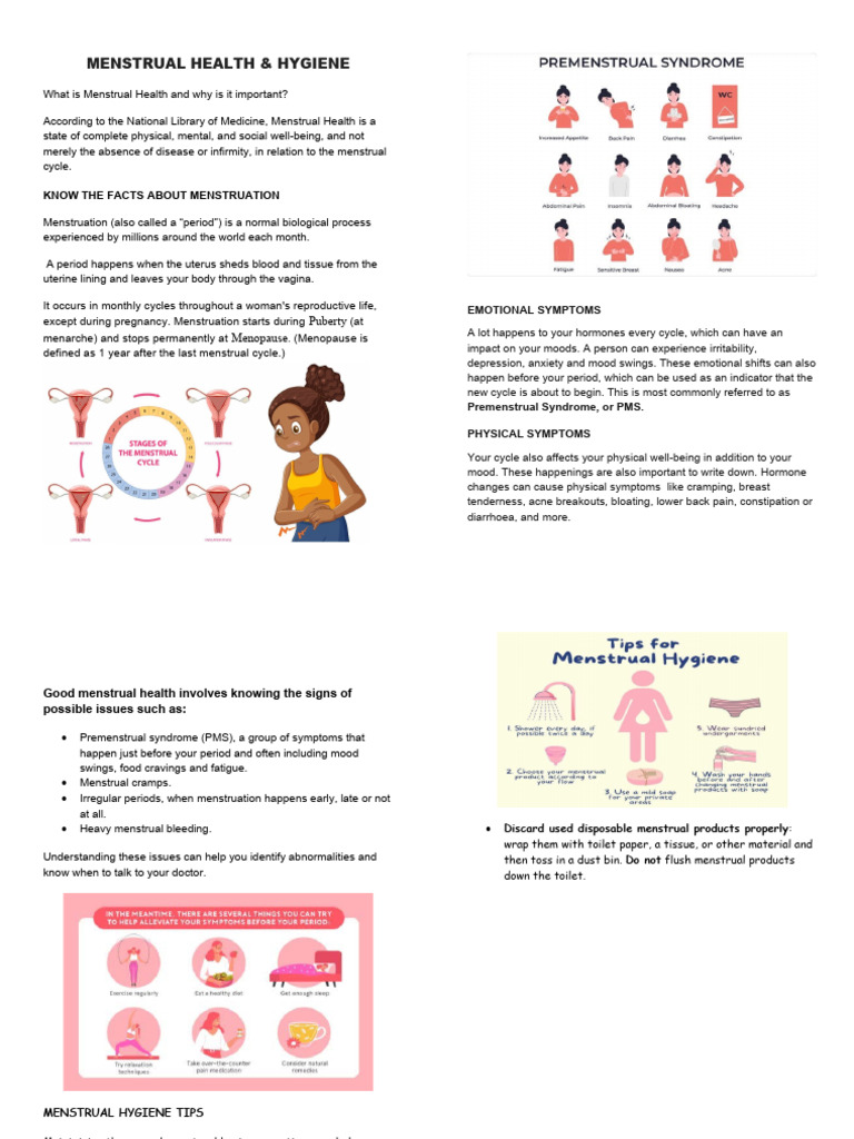 Menstrual Health and Hygiene Awareness | PDF | Menstruation ...