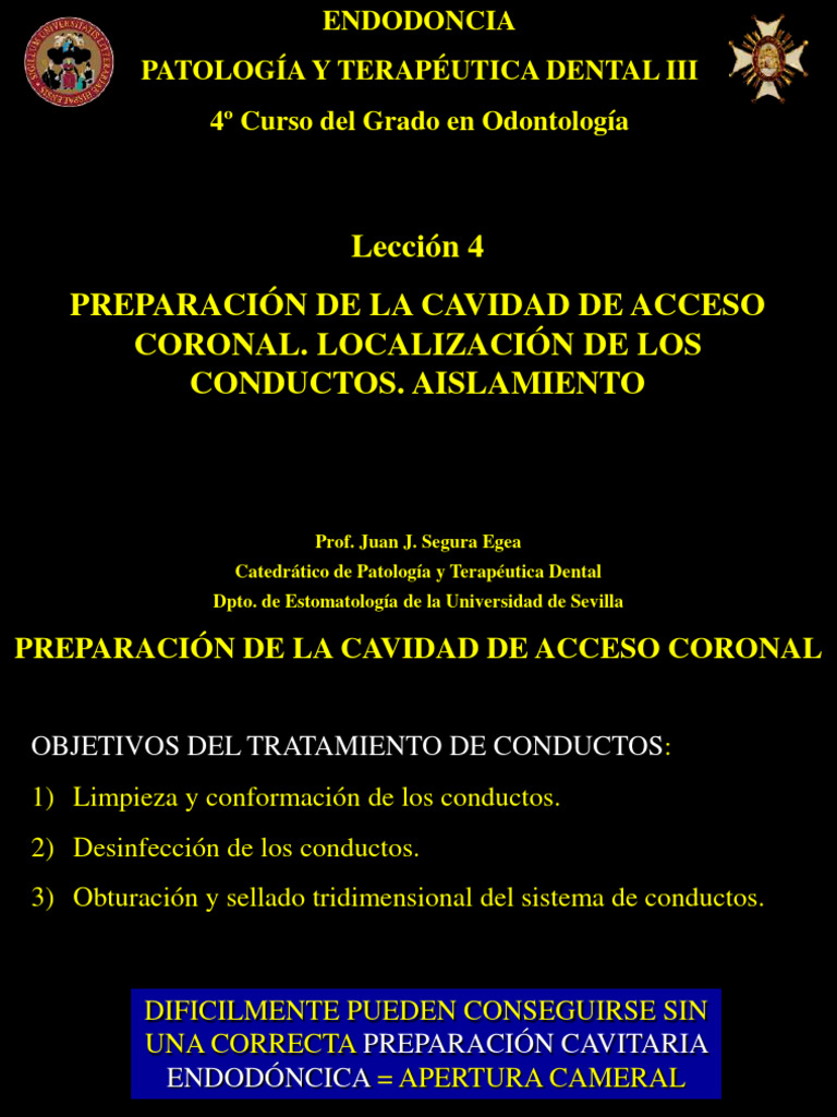 Leccion 4. Cavidad de acceso | PDF | Diente | Odontología