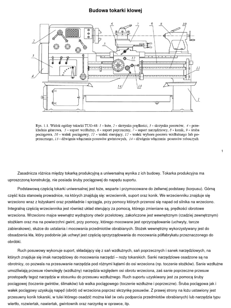 Budowa Tokarki Klowej Uniwersnej | PDF