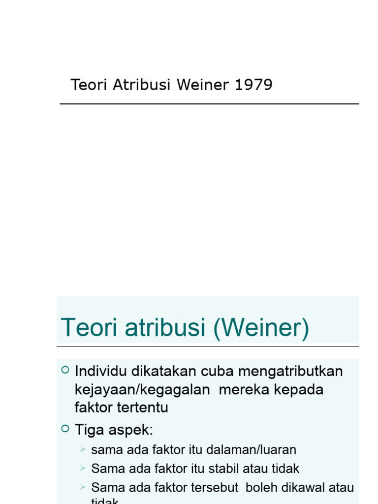CH 10 - Attribution Weiner | PDF