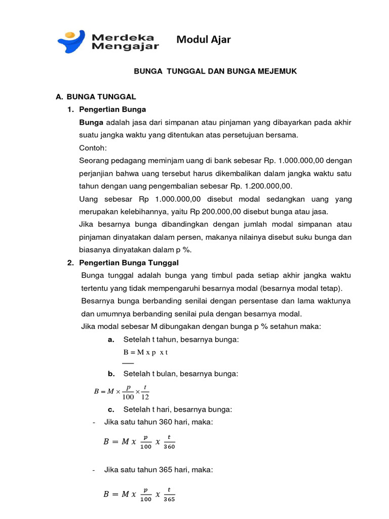 Modul Ajar Bunga Mejemuk-1 | PDF