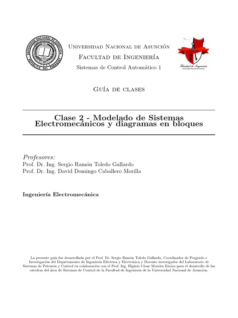 Clase 2 - Modelado de Sistemas ELectromecanicos | PDF | Sistema de control | Ingenieria Eléctrica