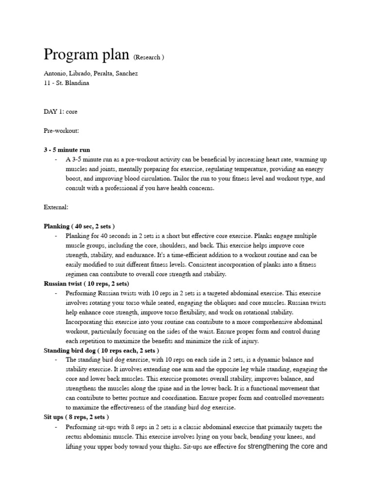 Program plan (Research ) | PDF