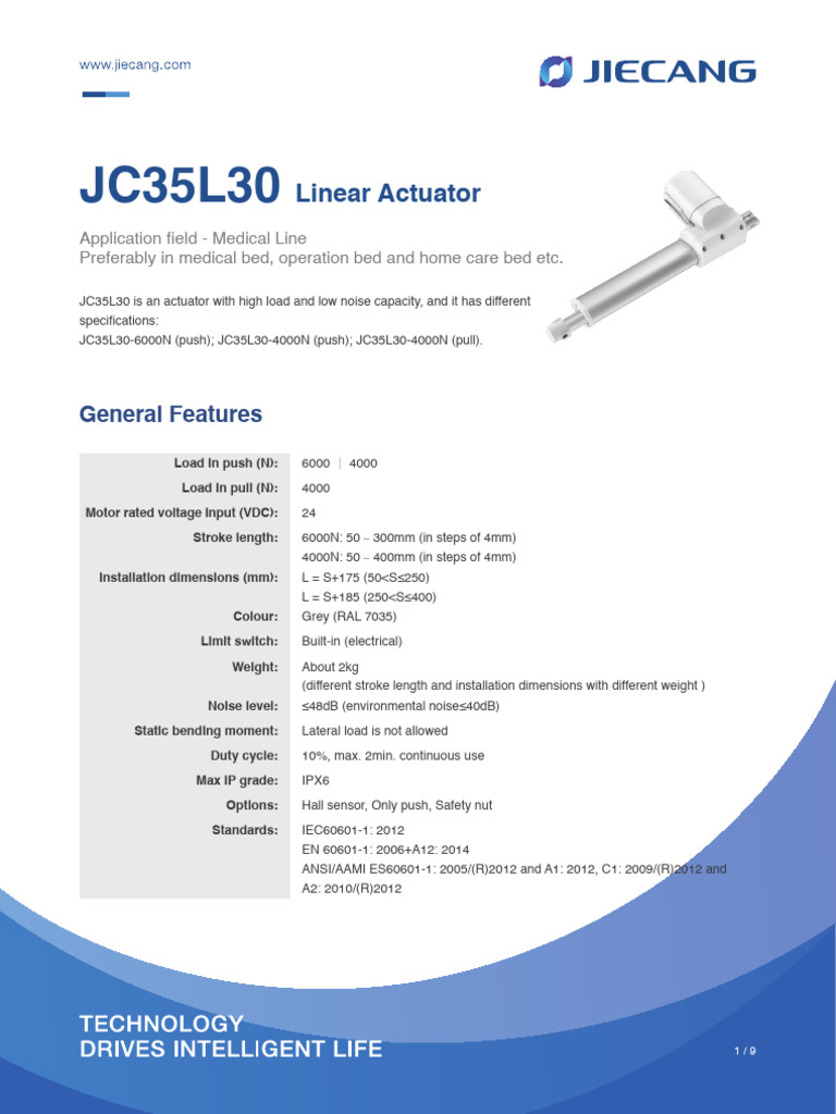 Data sheet-JC35L30-en | PDF | Electrical Connector | Actuator