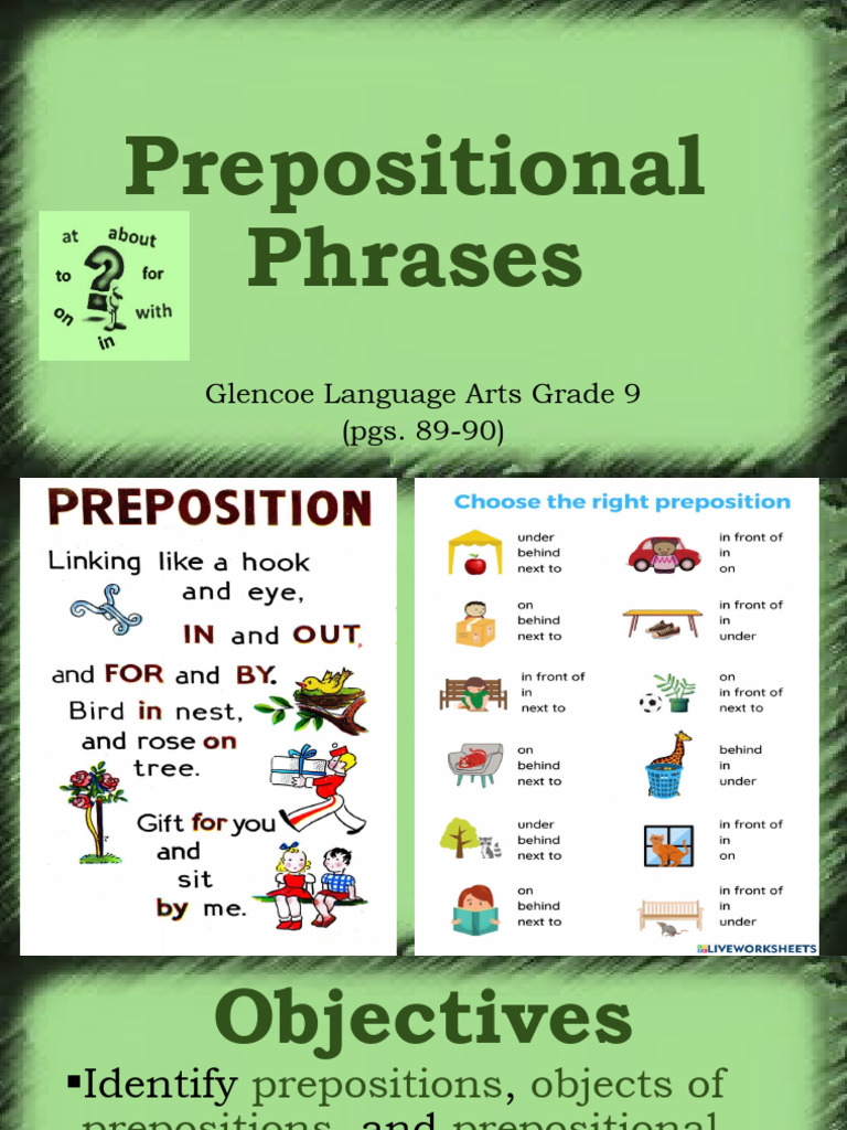 Prepositional Phrases | PDF | English Grammar | Preposition And Postposition