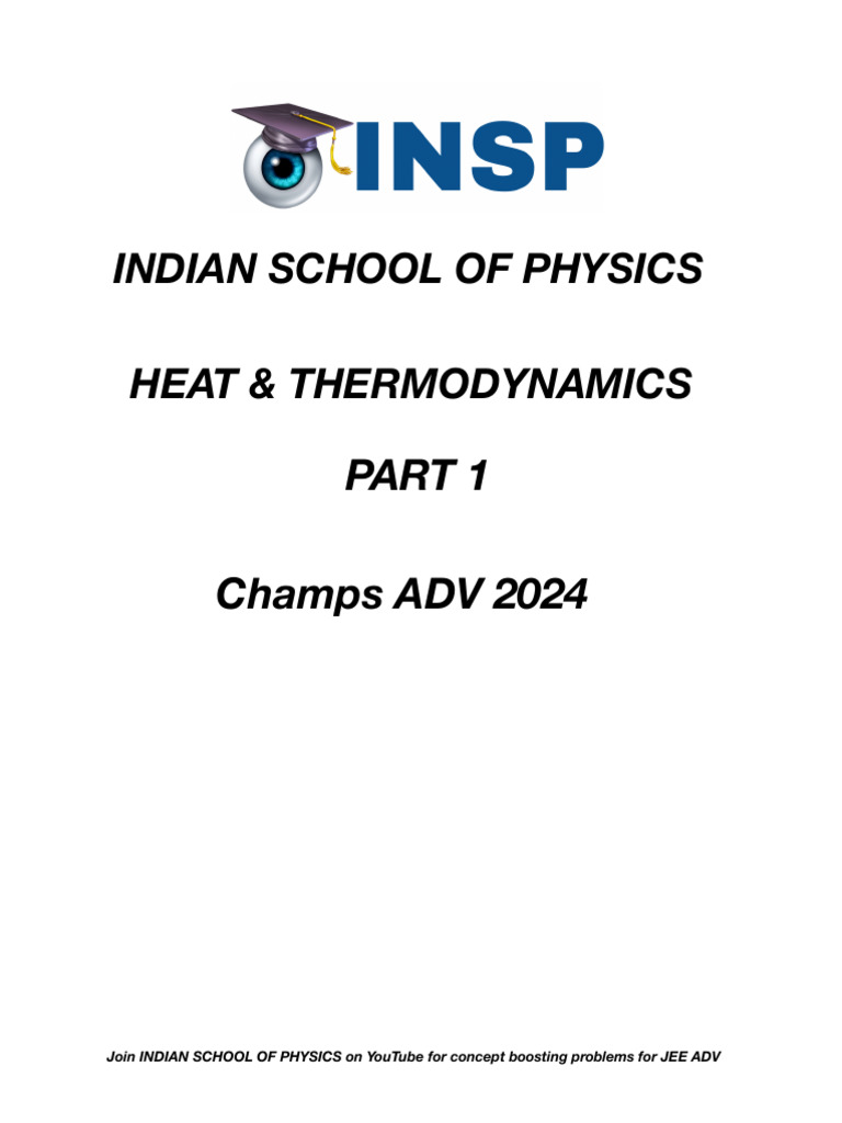 Insp Champs 2024 Thermo Problems Part 1 - 240224 - 074015 | PDF | Gases | Temperature