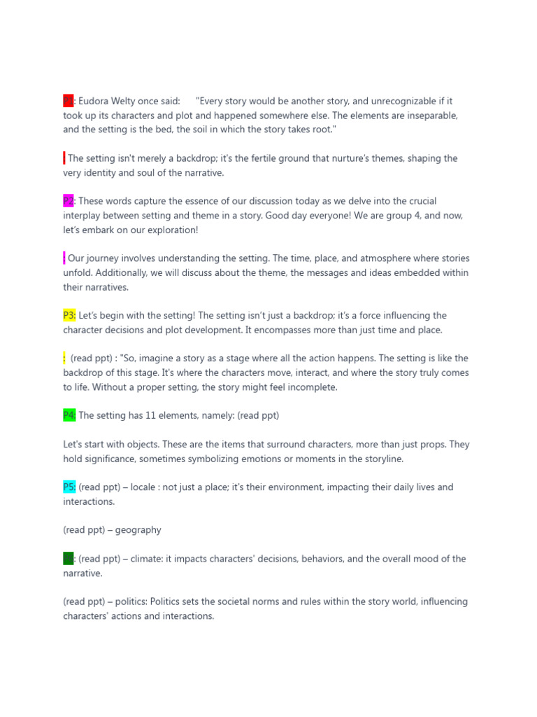 Script | PDF | Narrative | Psychology