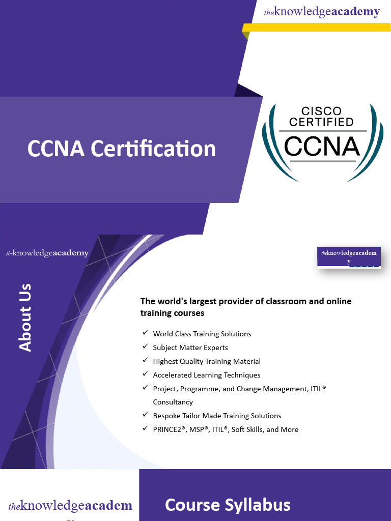 CCNA Certification - Trainer | PDF | Technology & Engineering