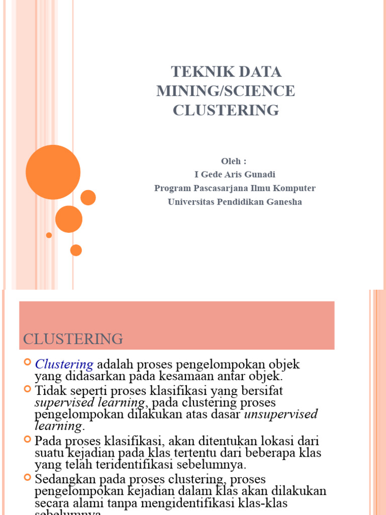 Teknik Clustering dalam Data Mining | PDF
