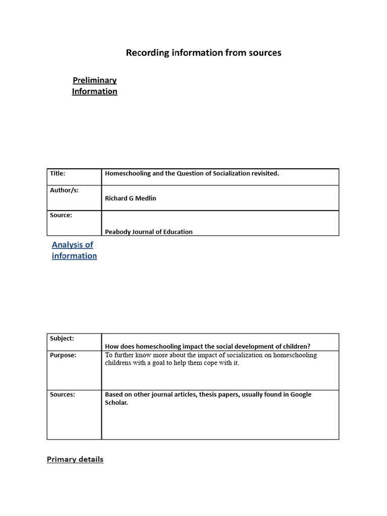 Reading Log 1 | PDF | Homeschooling | Socialization
