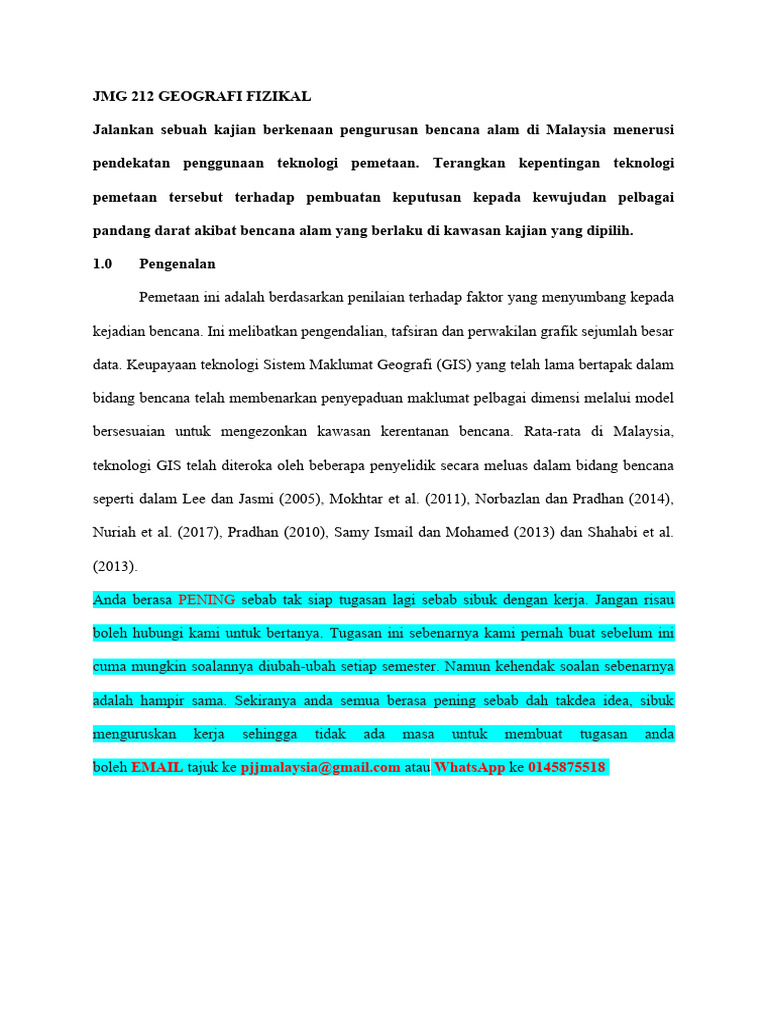 JMG 212 Geografi Fizikal | PDF