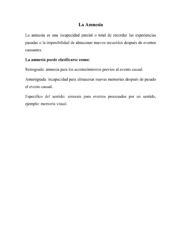 La Amnesia Pdf