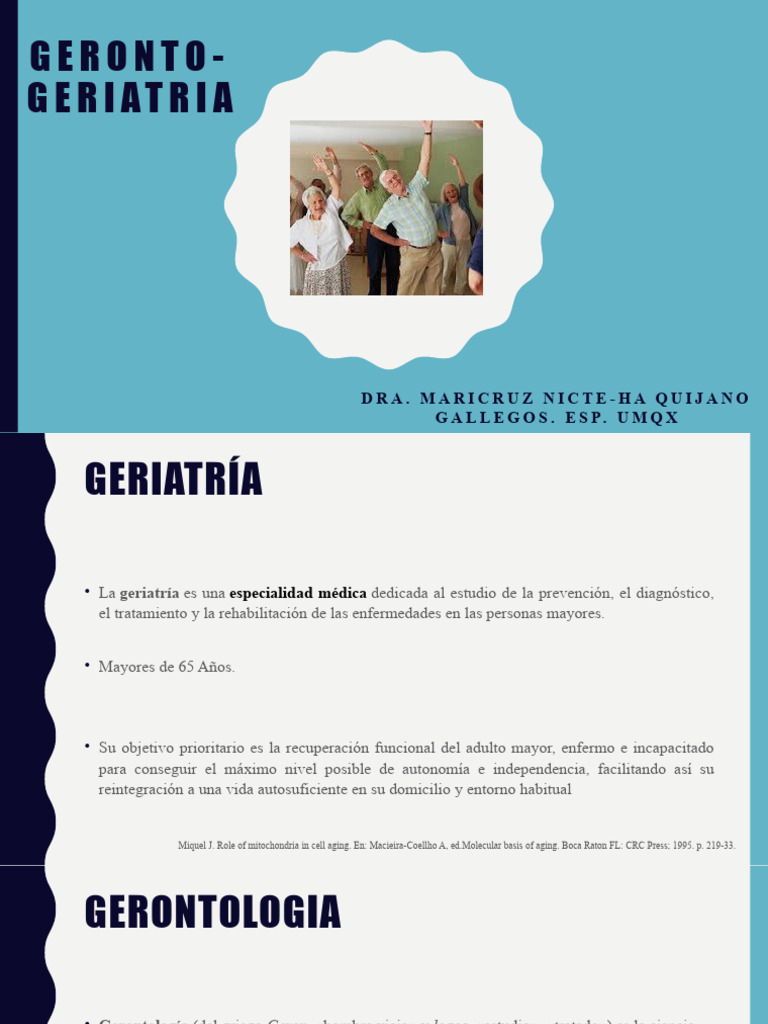Geronto Geriatria | PDF | Gerontología | Geriatría