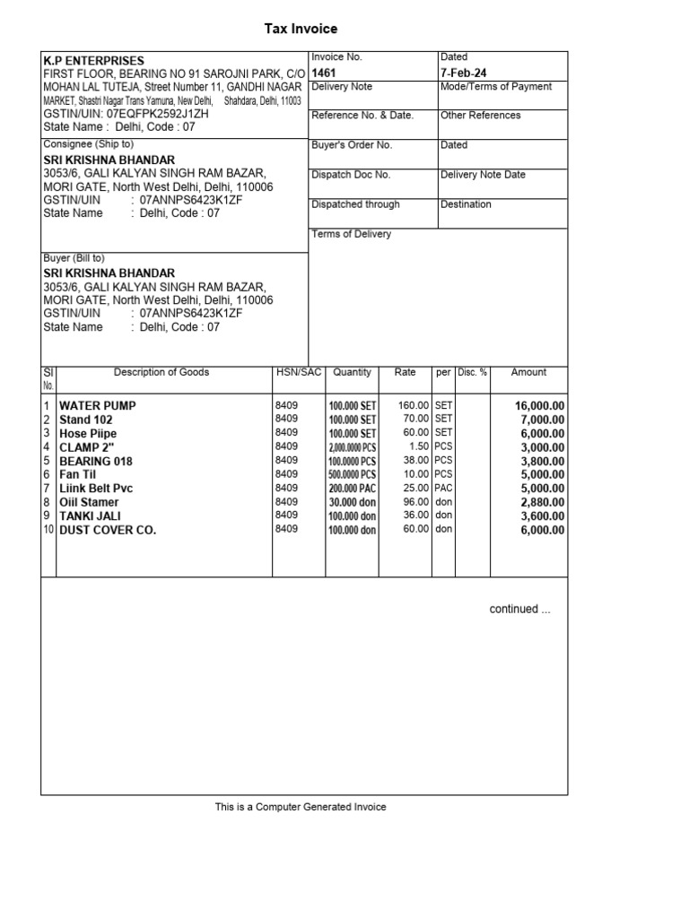 Tax Invoice | PDF