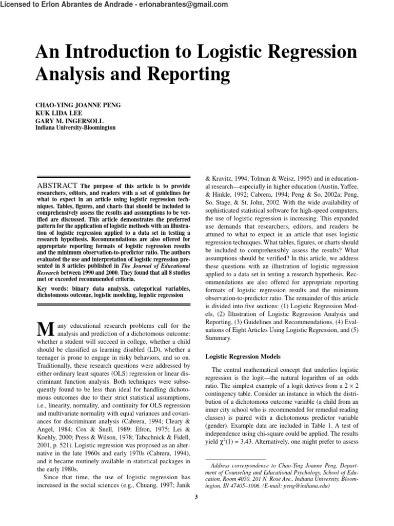 An Introduction To Logistic Regression | PDF | Logistic Regression ... An Introduction To Logistic Regression | PDF | Logistic Regression ...