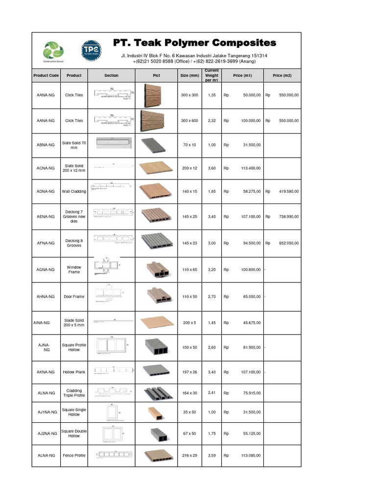 Price List DG 2022 LOCAL | PDF
