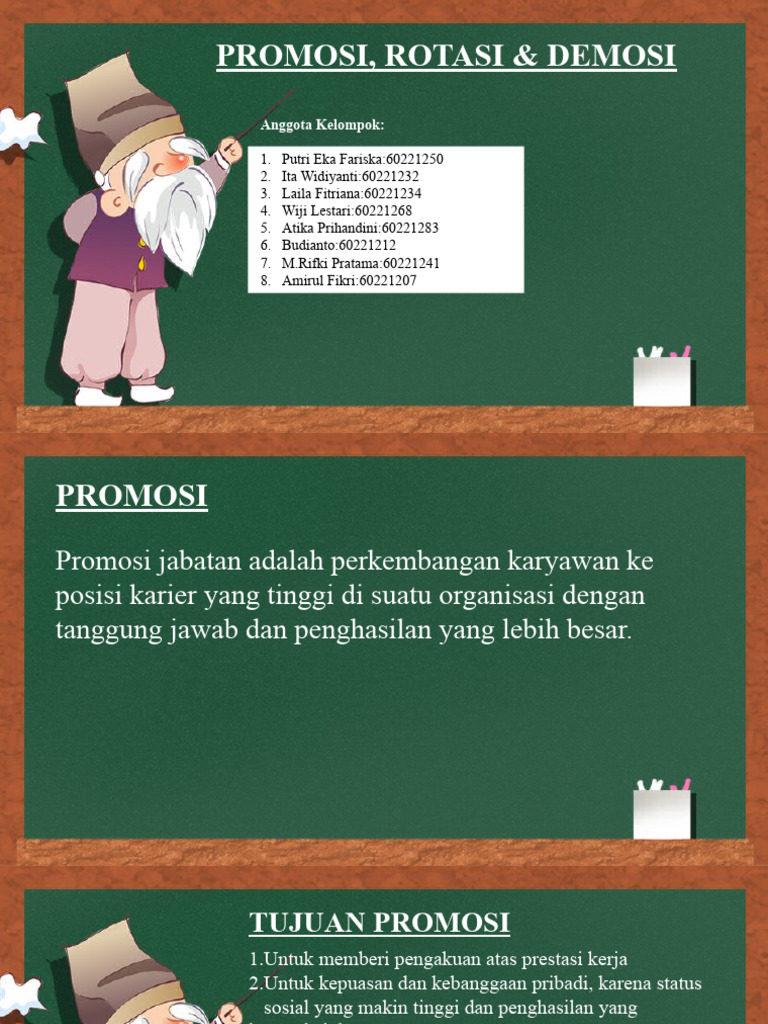 Promosi, Rotasi, dan Demosi Karyawan | PDF