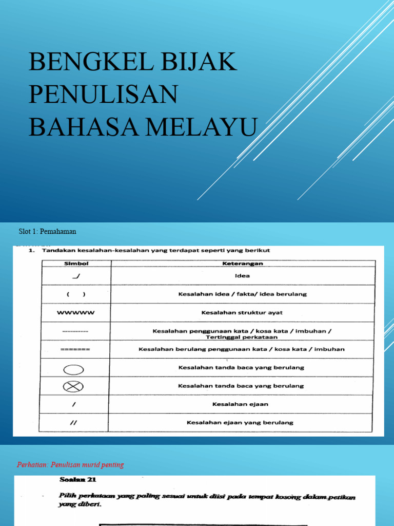Bengkel Bijak Penulisan Bahasa Melayu | PDF