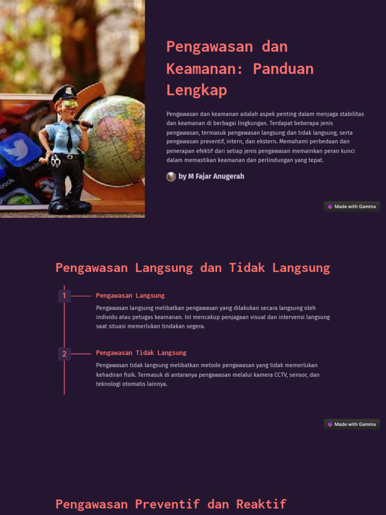 Pengawasan Dan Keamanan: Panduan Lengkap: by M Fajar Anugerah | PDF