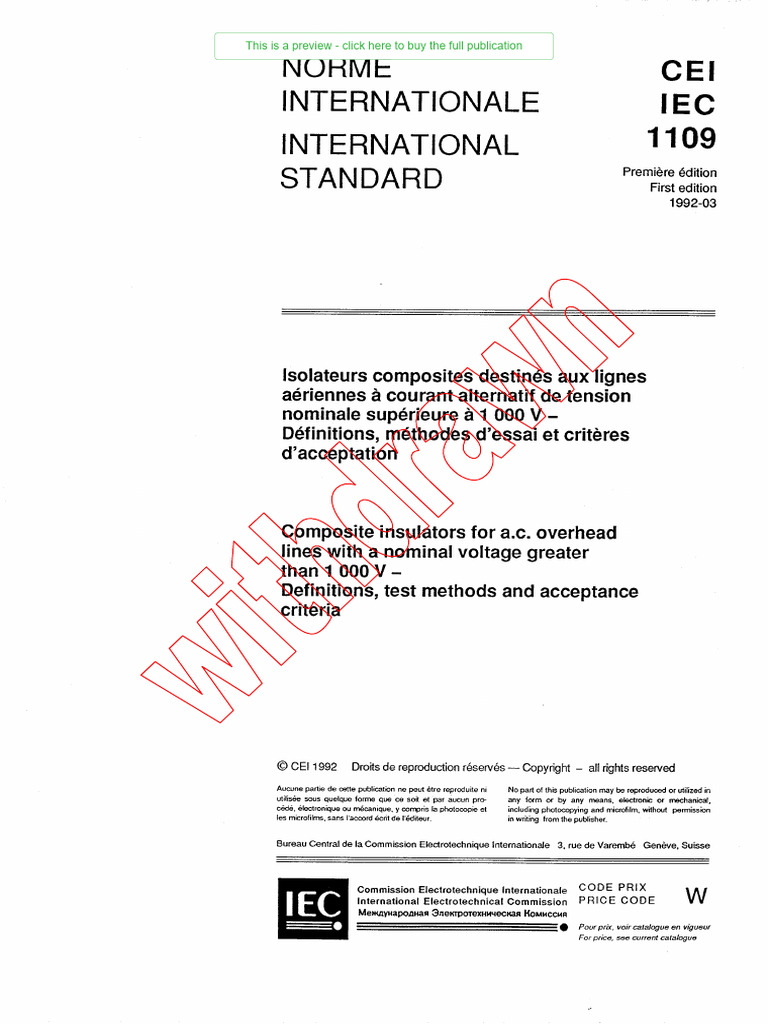 Iec 1109 | PDF | Matériau composite | Commission électrotechnique ...