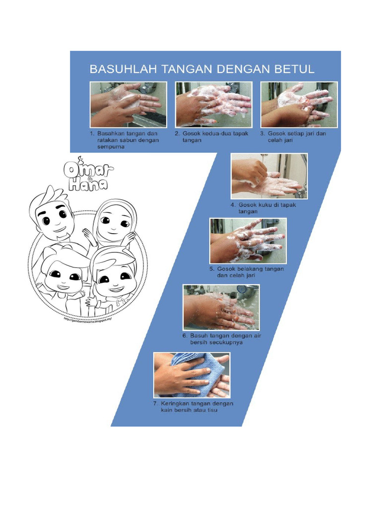 7 Langkah Basuh Tangan | PDF