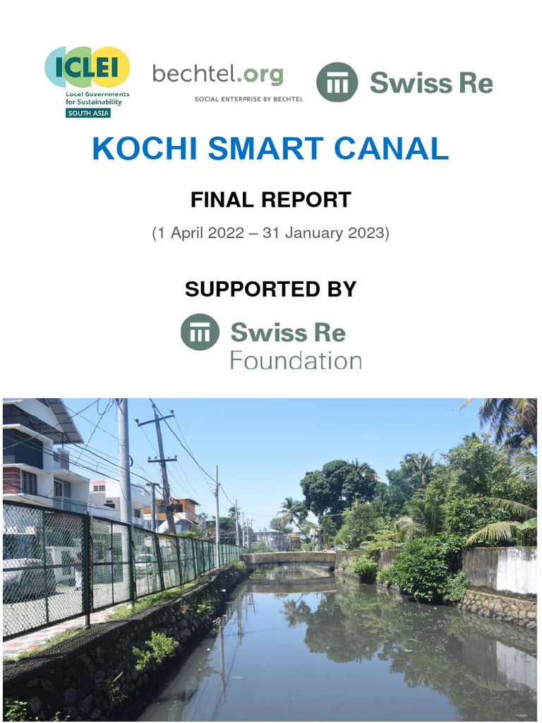 Final Report - Kochi Smart Canal - Swiss Re Foundation | PDF