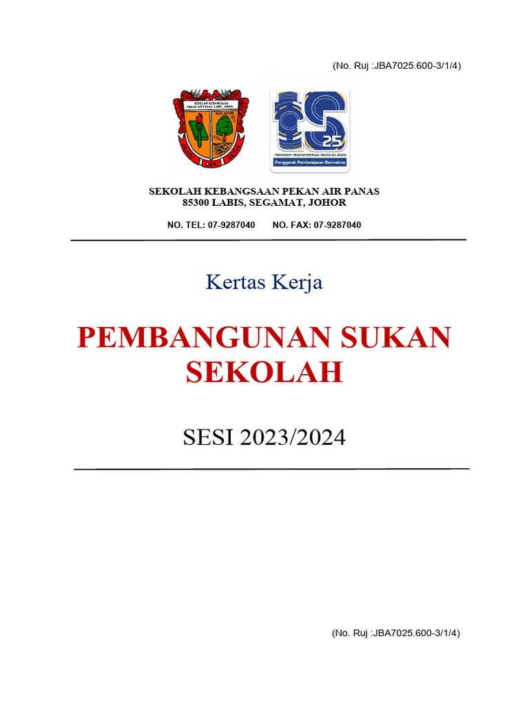 Kertas Kerja Pembangunan Sukan Sekolah - Claims | PDF