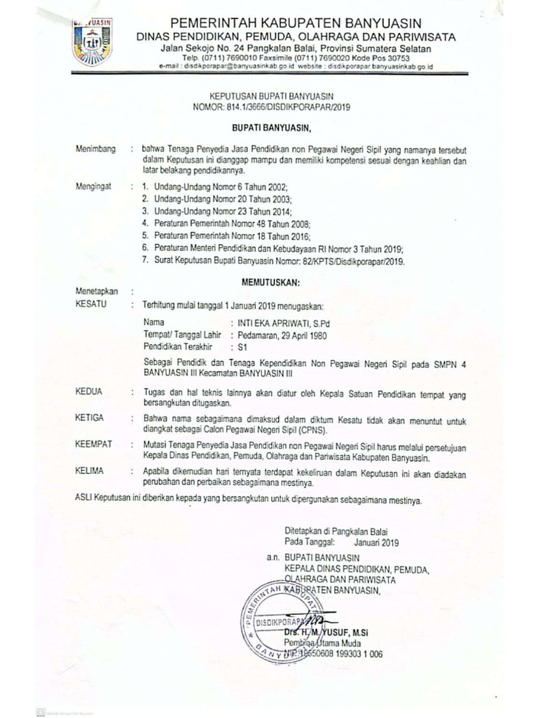 SK 2019 Petikan Eka | PDF