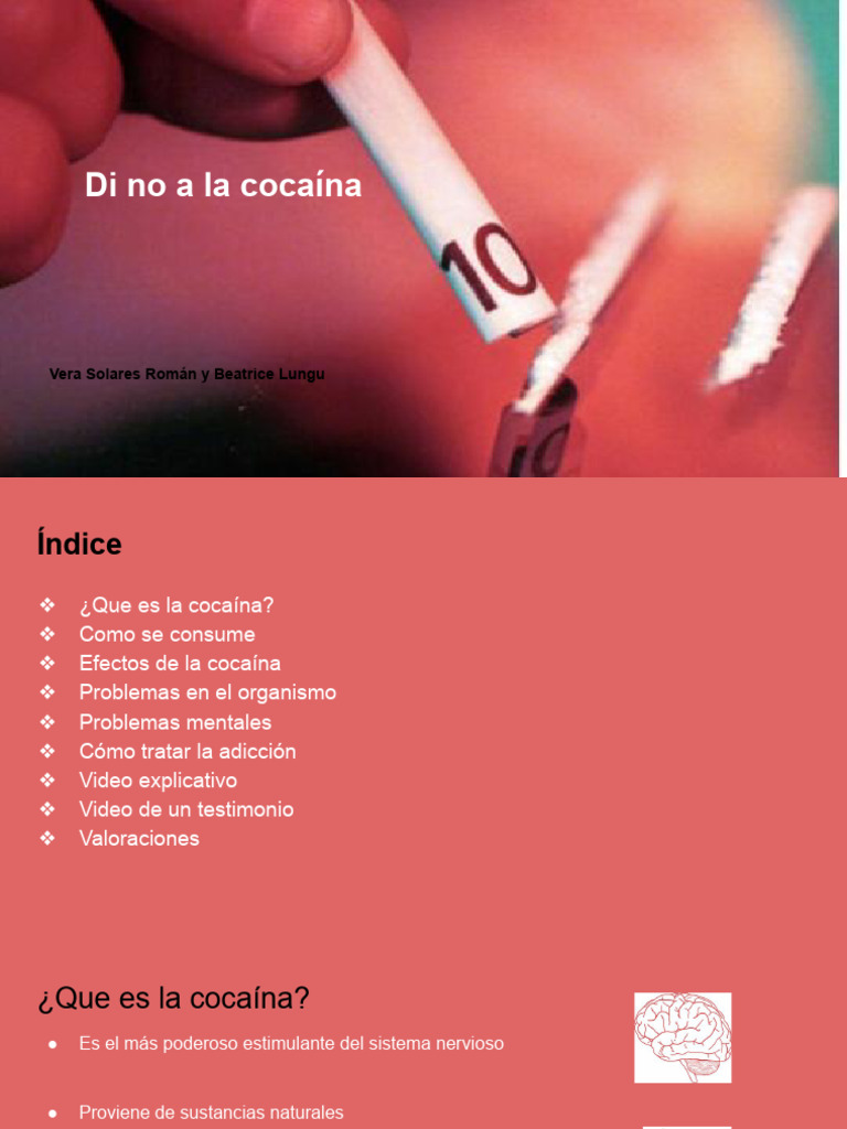 Di No a La Cocaína Definitivo | PDF