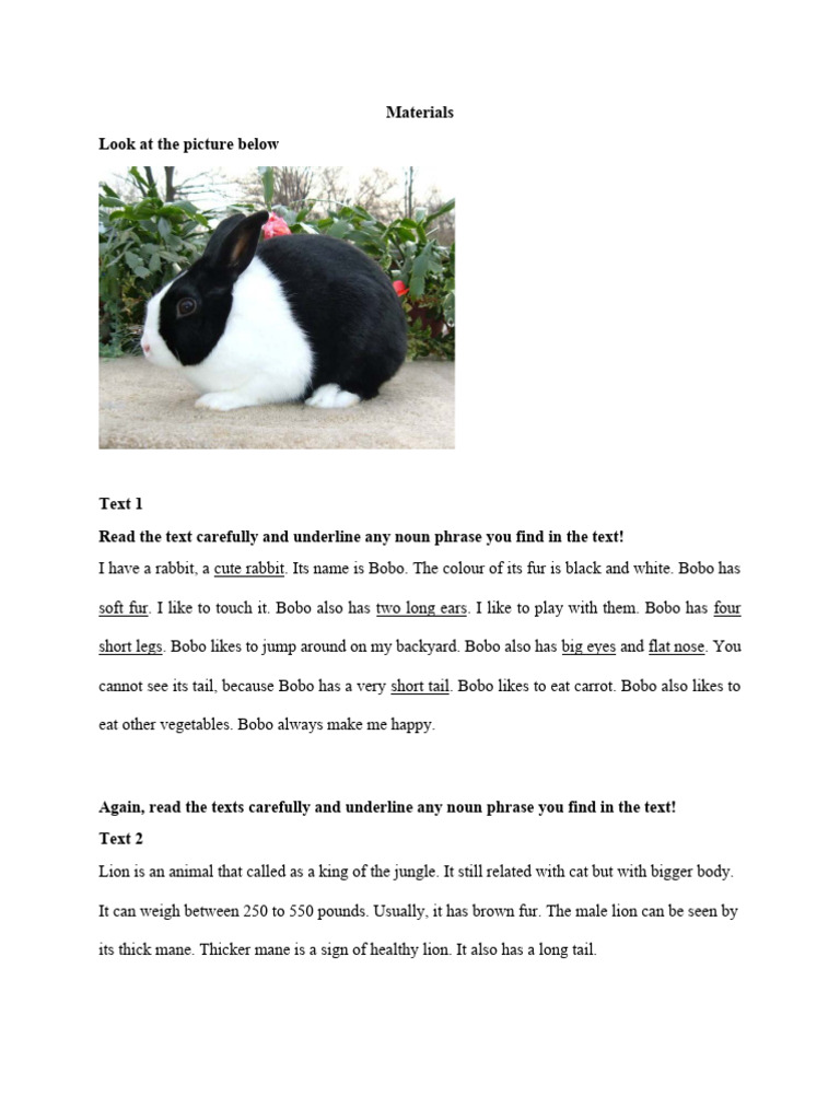 APPENDIX 1 MATERIALS (Revisi) | PDF