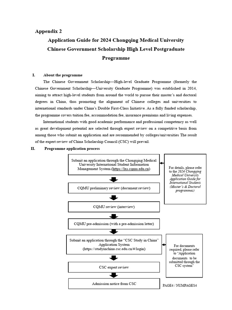 Appendix 2 - Application Guide For 2024 Chongqing Medical University ...