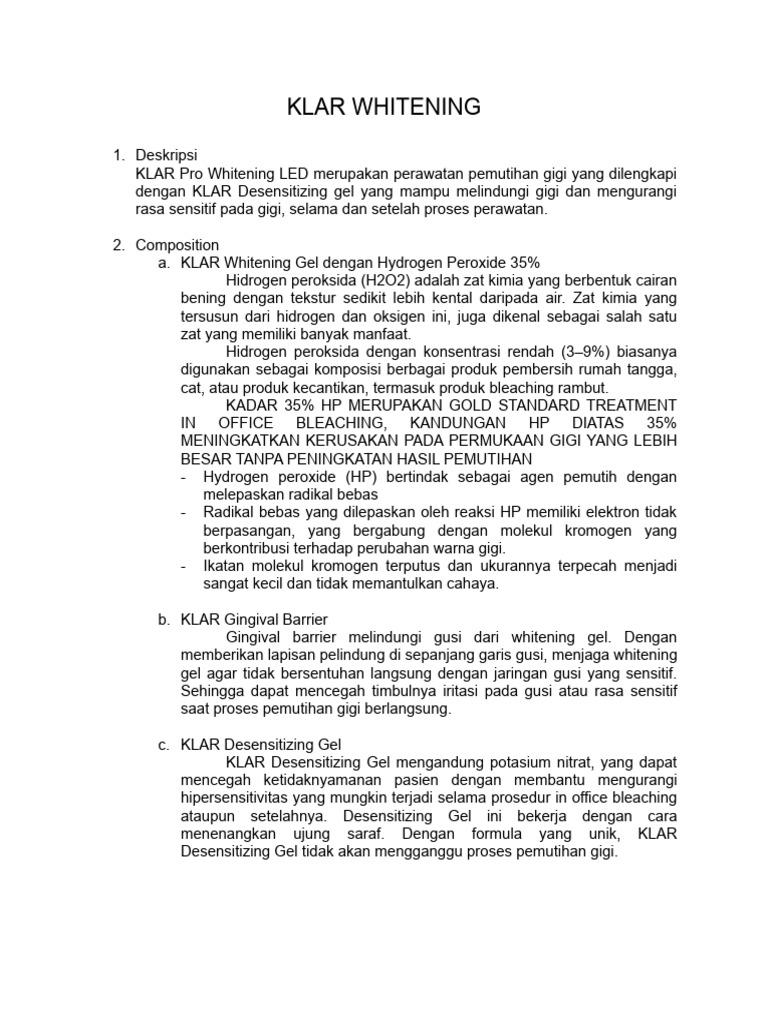 KLAR WHITENING | PDF