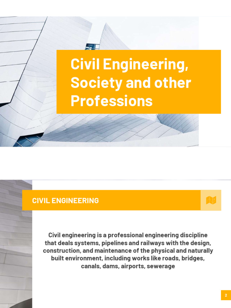 Civil Eng'g, Society & Other Professions | PDF | Civil Engineering | Infrastructure