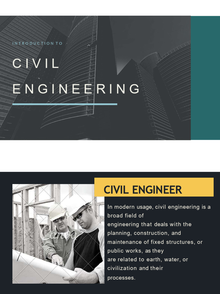 Introduction to CE Orientation-1(2) | PDF | Engineering | Civil Engineering