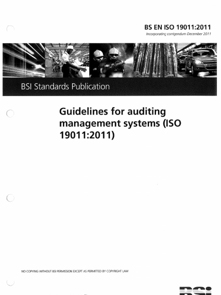 BS 19011 2011 Guidelines For Auditing Management Systems | PDF