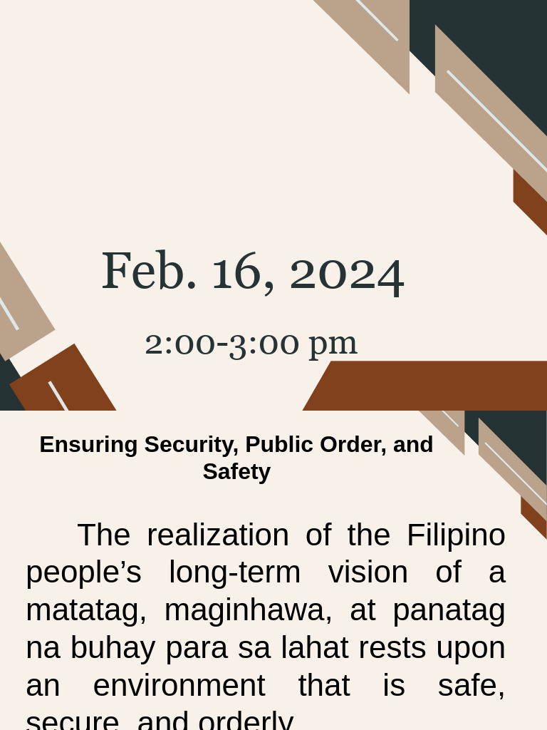 Ensuring Public Order and Safety in the Philippines | PDF