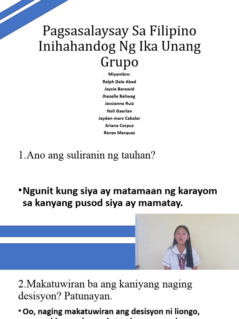 Pagsasalaysay Sa Filipino 1 | PDF