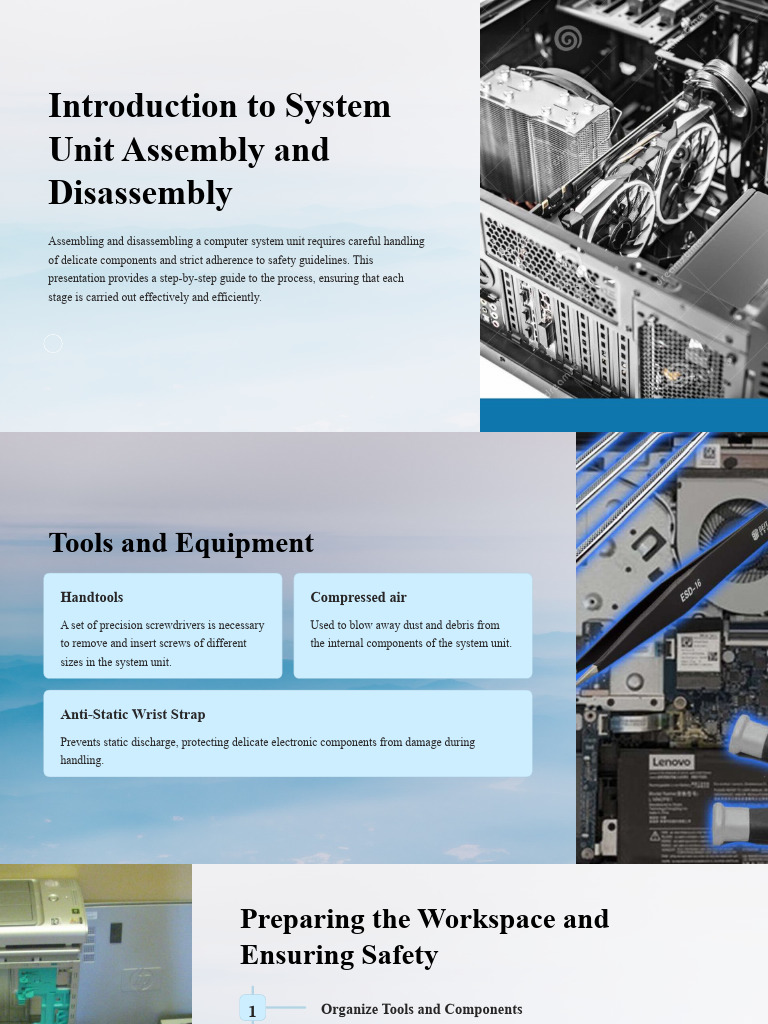Assembling and Disassembling A System Unit | PDF | Screw | Electrical Engineering
