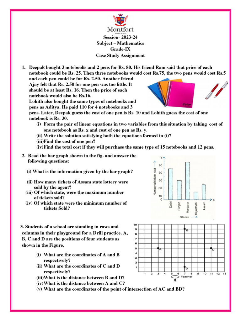 20240222232110508MathematicsCase Study Questions Grade IX | PDF | Sphere | Area
