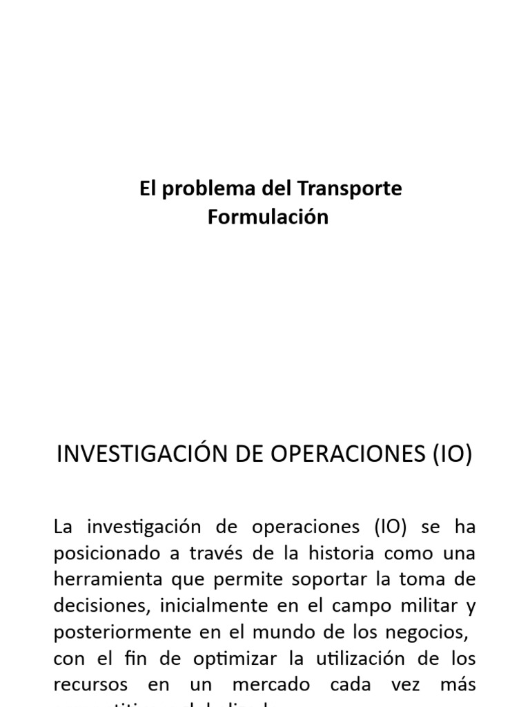 Exposición Del Metodo Del Transporte | PDF | Transporte | La ...