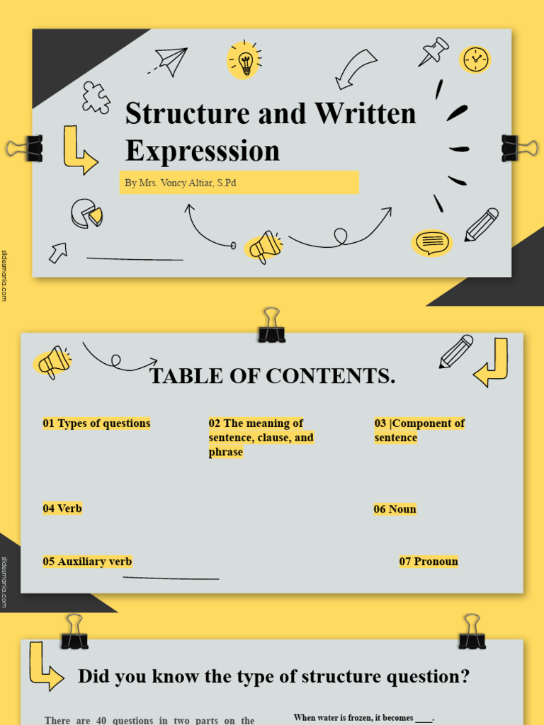 Structure and Written Expression | PDF